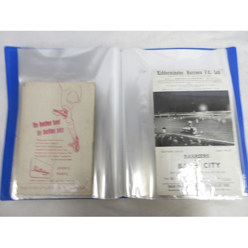 Three folders containing a large collection of vintage football ...