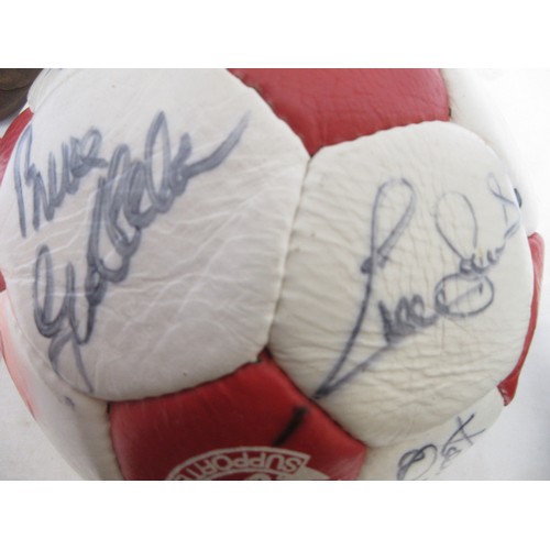 Signed Liverpool supporter football with signatures from Liverpool ...