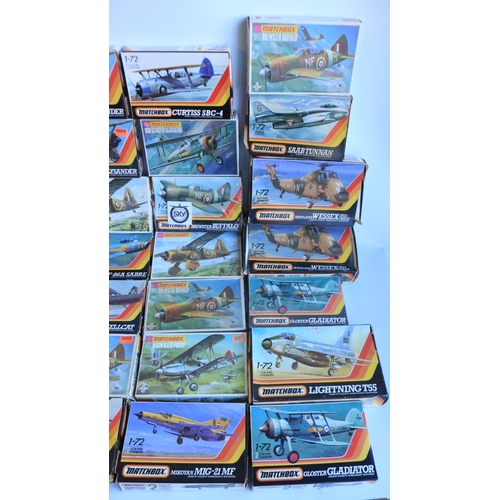 Mixed collection of thirty seven 1/72 scale plastic model aircraft kits ...