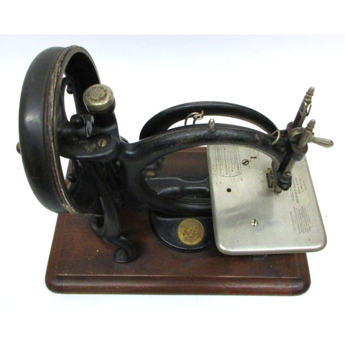 Early 20th Century Willcox & Gibbs hand crank operated, chain stitch ...