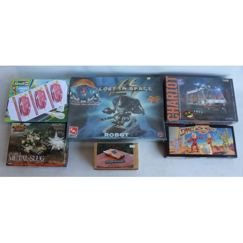 Collection of science fiction themed toys and model kits to include a ...