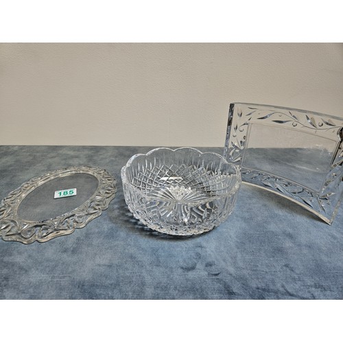 Glass photo frame Signed Waterford crystal tray Boxed Stuart crystal ...