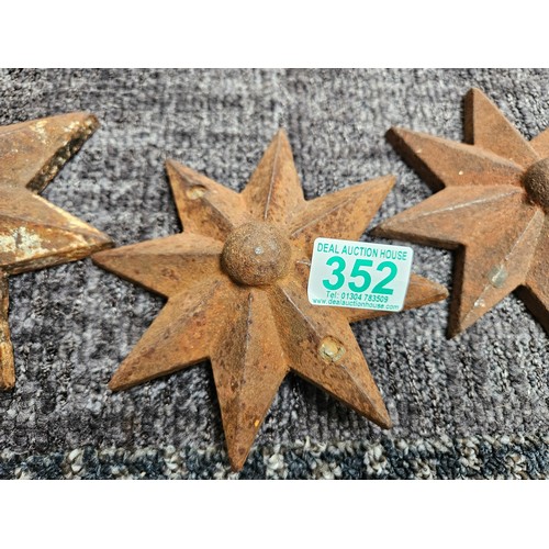 3 x Decorative cast iron stars Informed by vendor they where removed ...