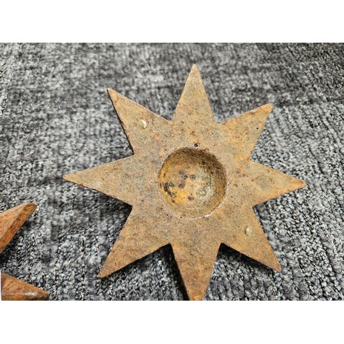 3 x Decorative cast iron stars Informed by vendor they where removed ...