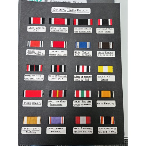 German Third Reich ribbons x2 sheets