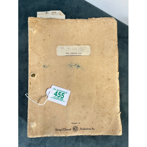Original film script for 1961 The Longest Day - By Cornelius Ryan ...