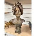 Antique French Art Nouveau Julien Causse Bronze Nymphea Statue height ...
