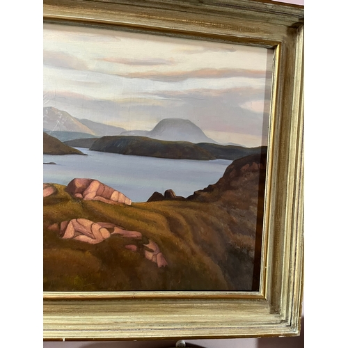 Margaret Barnard (1900-1992) - oil painting on board "Loch Inchard ...