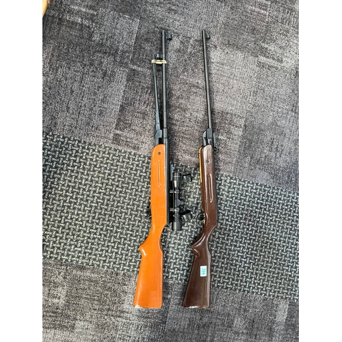 2 x Air Rifles - Break barrel air rifle - working and underlever air ...