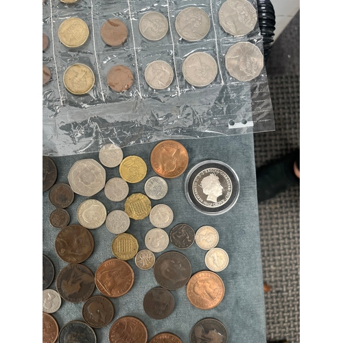 Assorted coins