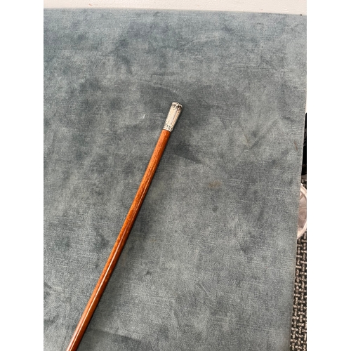 Sterling silver hallmarked top swagger stick