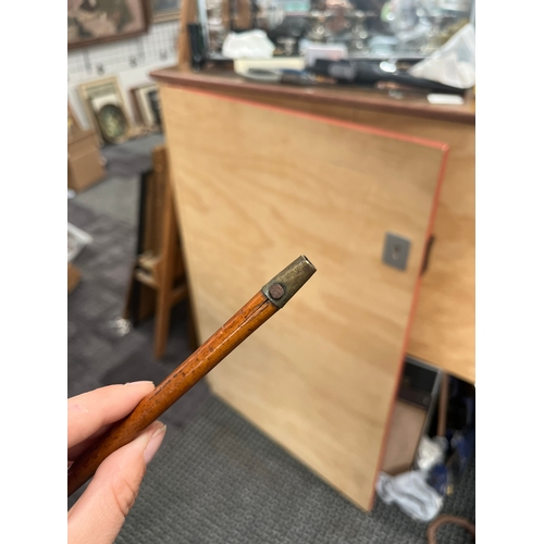 Sterling silver hallmarked top swagger stick