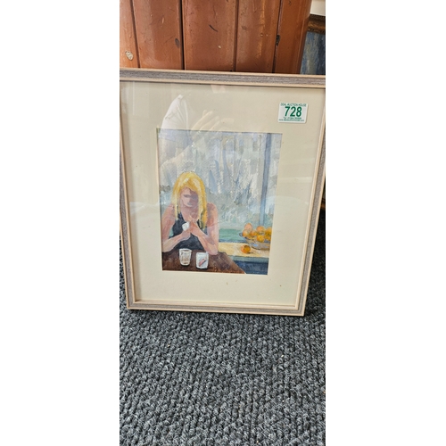 Oil on paper - signed Angela Lacey-Marsh