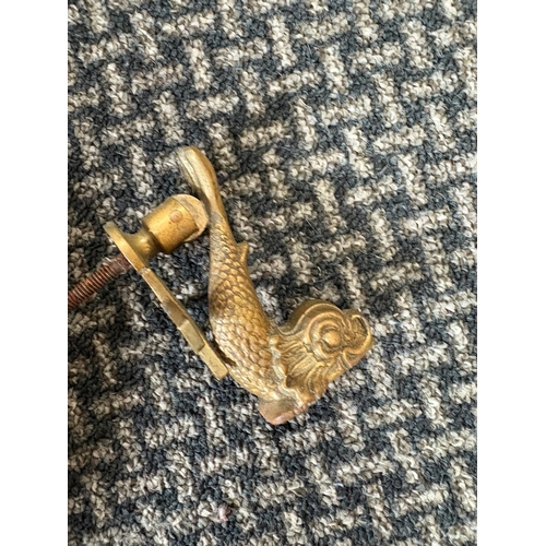 Lion door knocker and fish door knocker