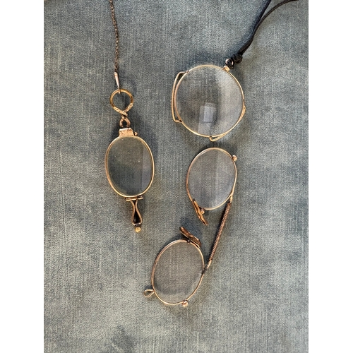 3 x Vintage glasses/ monocle