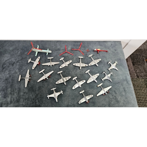 Dinky Toys die-cast model aircraft, with RAF markings.