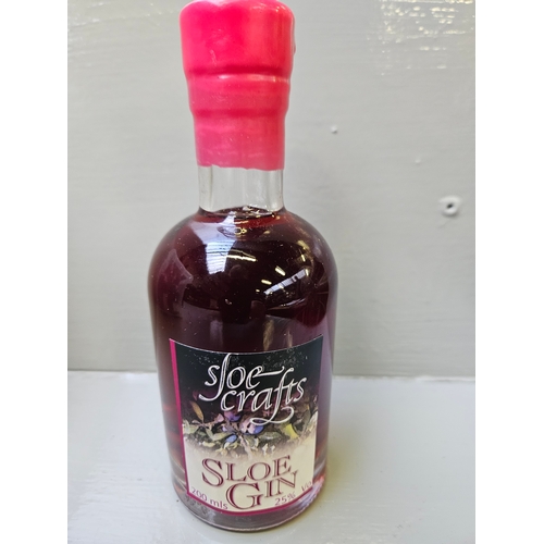 16 x 200 Mls Bottles Of 'Sloe Crafts' Sloe Gin