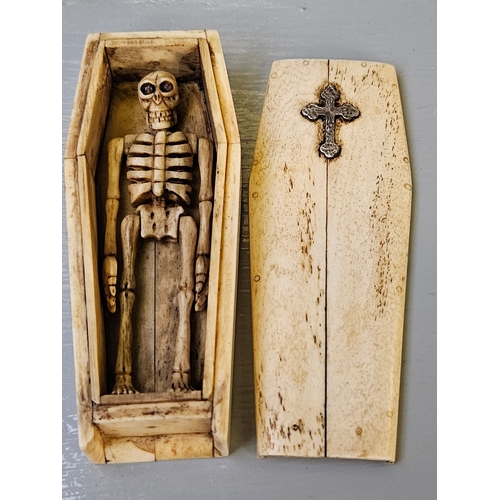 Bone Coffin With Skeleton L12cm