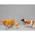Bull Figurine & Beswick Cow & A Beswick Calf