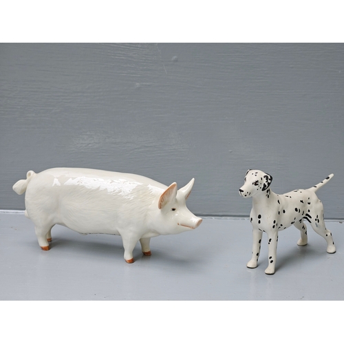 Beswick Pig & Dog Figurines