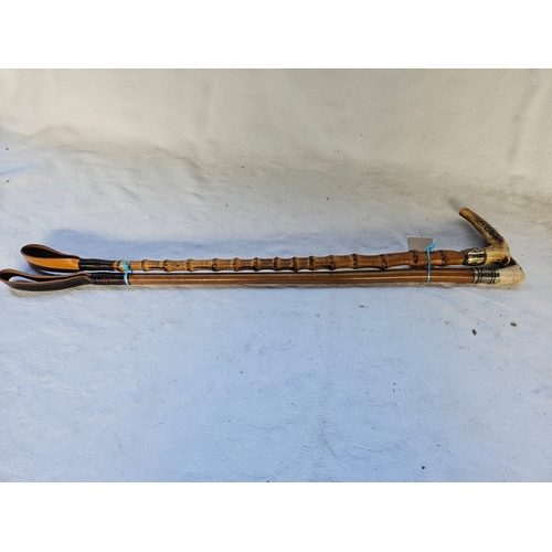 2 Bone Handled Riding Crops