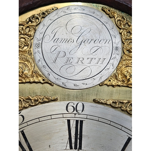 Mahogany 'James Gordon, Perth' Brass Faced Grandfather Clock With ...