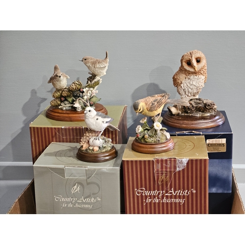 4 Country Artists Bird Figurines