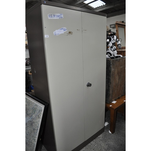 LARGE TWO DOOR METAL CUPBOARD
