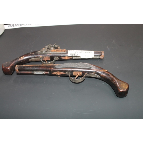 PAIR OF REPLICA FLINT LOCK PISTOLS
