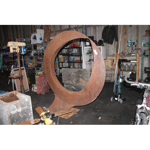 EXTREMELY LARGE METAL ROUNDED SCULPTURE