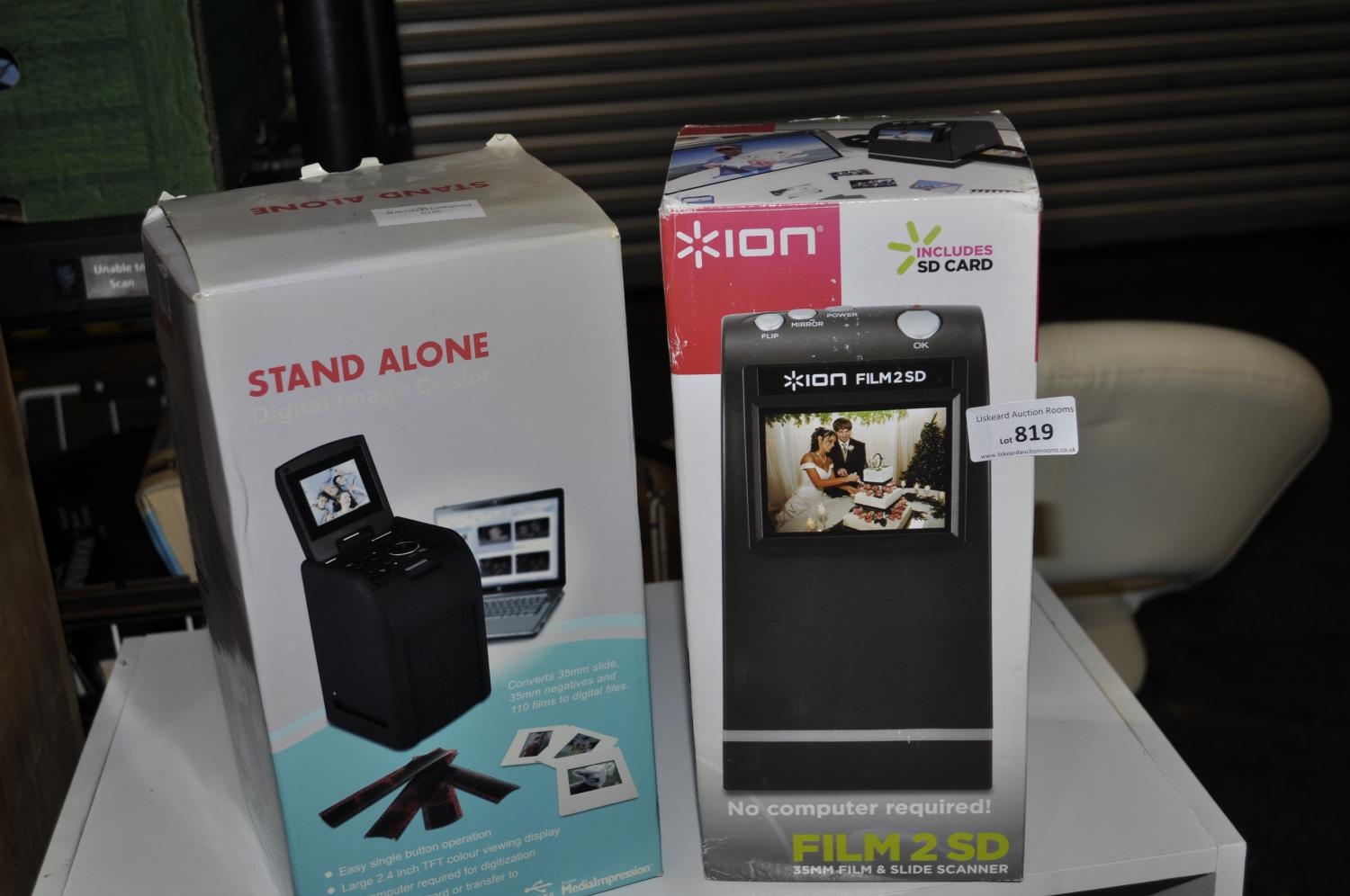 BOXED FILM AND SLIDE SCANNER AND A STAND ALONE DIGITAL IMAGE COPIER