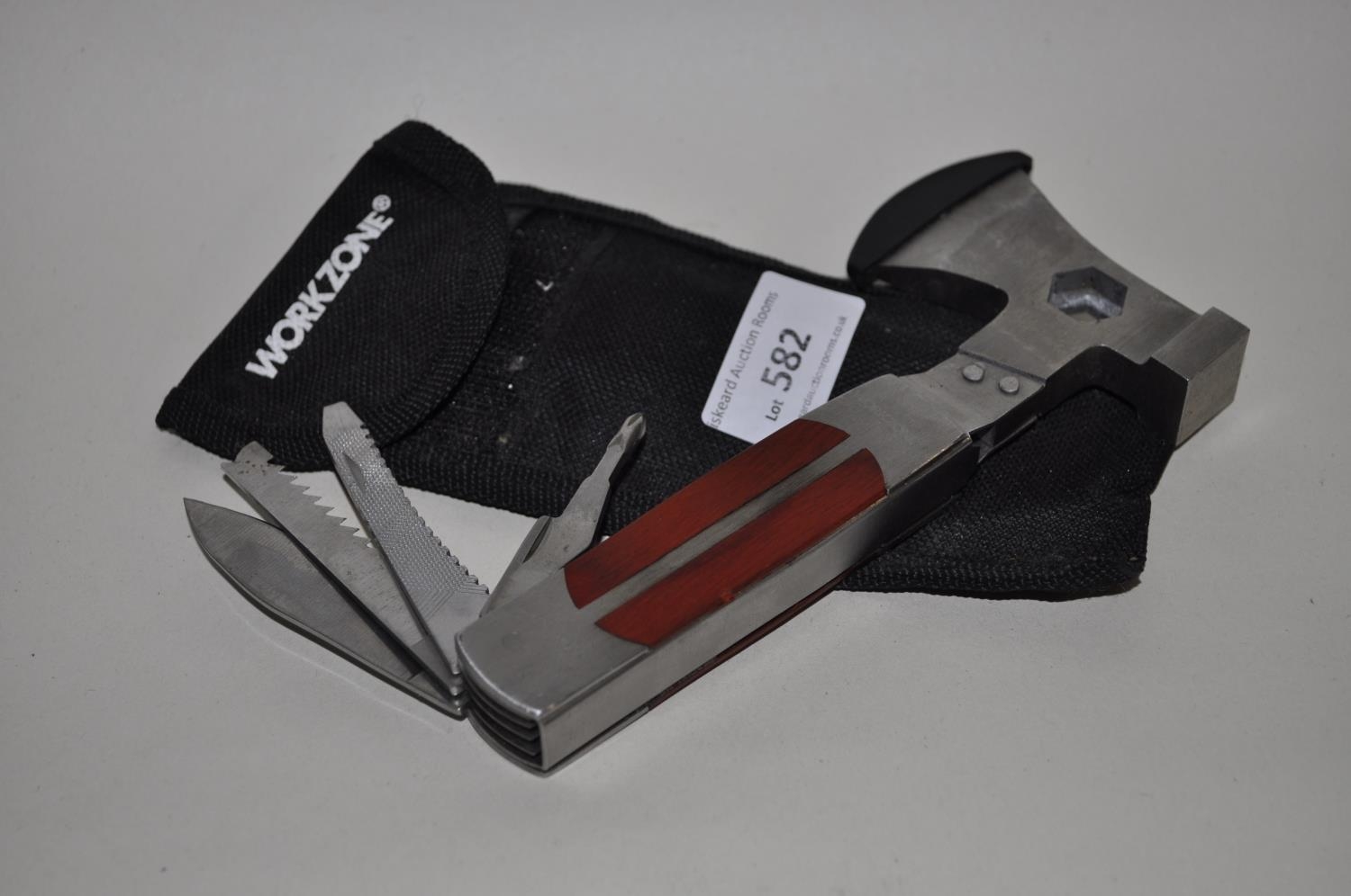 CASED WORKZONE MINI AXE AND MULTITOOL IN POUCH