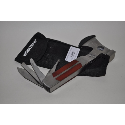 CASED WORKZONE MINI AXE AND MULTITOOL IN POUCH