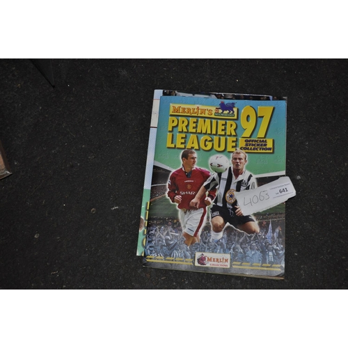 MERLIN 1997 PREMIER LEAGUE STICKER BOOK ALBUM APPROX 75% COMPLETE