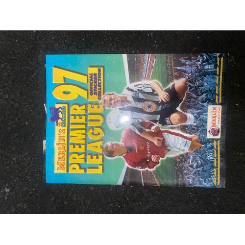 MERLIN 1997 PREMIER LEAGUE STICKER BOOK ALBUM APPROX 75% COMPLETE