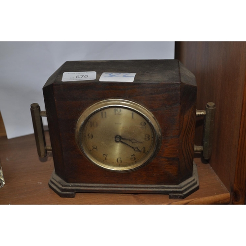 OAK ENFIELD MANTLE CLOCK 1920 30S
