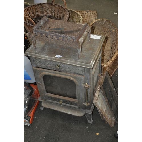 ORNATE CAST IRON MULTI FUEL BURNER
