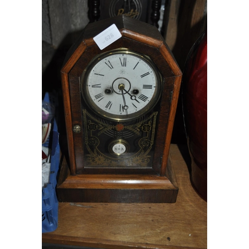 OAK CASED JUNGHANS MANTLE CLOCK WITH PENDULUM