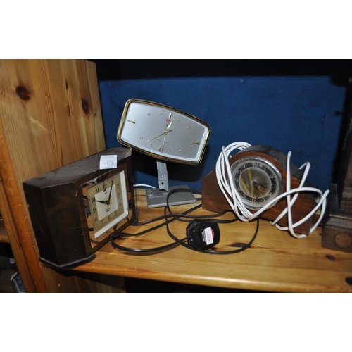 SMITHS ELECTRIC CLOCK, POLARIS RETRO CLOCK AND 1 OTHER