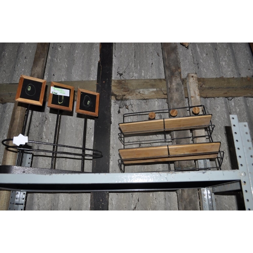 2 X SHELVS, ON FREE STANDING