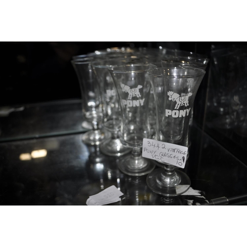 VINTAGE PONY GLASSES
