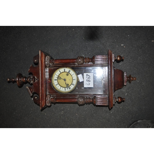 WIND UP WALL CLOCK WITH PENDULUM