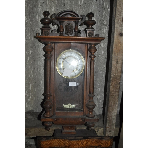 DARK WOOD WALL CLOCK