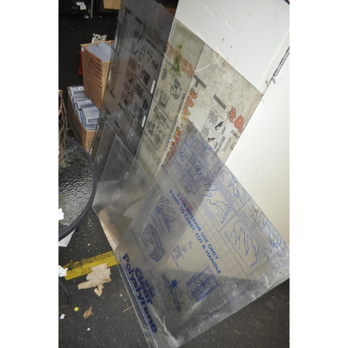 5 PERSPEX SHEETS, LARGE IS 3FT X 4FT
