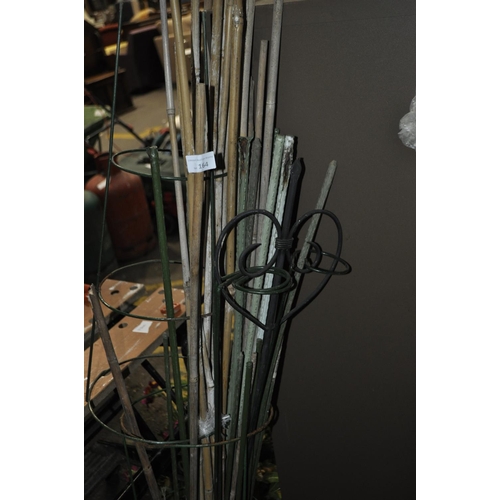 SELECTION OF BAMBOO CANES AND METAL FRAMES FOR PLANTING / GARDENING ...
