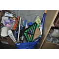 A LARGE BAG OF MISC CHILDREN'S ITEMS, POKEMON POSTER, TENNIS RACKET ...
