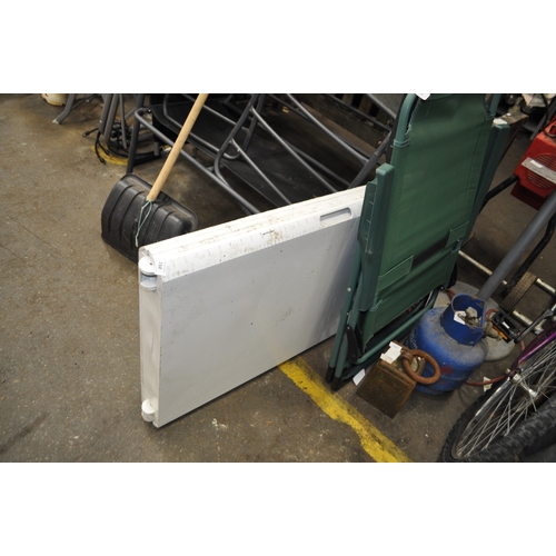 A VERY STURDY WHITE UPVC PASTING TABLE / CAR BOOT TABLE