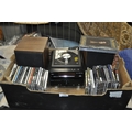 A HITACHI AX-M136I MINI HIFI UNIT AND A LARGE NUMBER OF VINTAGE ROCK CD ...