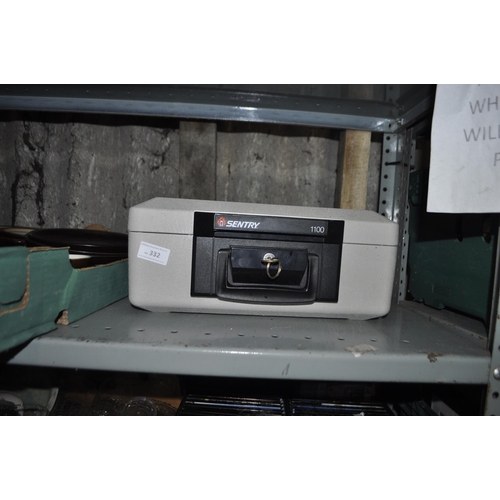SENTRY FIRE PROOF LOCKBOX WITH KEY