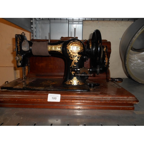 Vintage Jones hand cranked sewing machine